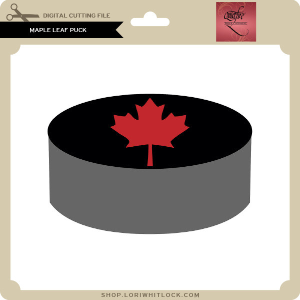 Maple Leaf Puck - Lori Whitlock's SVG Shop