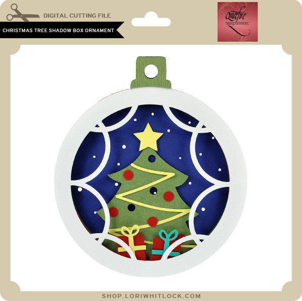 Christmas Tree Shadow Box Ornament - Lori Whitlock's SVG Shop