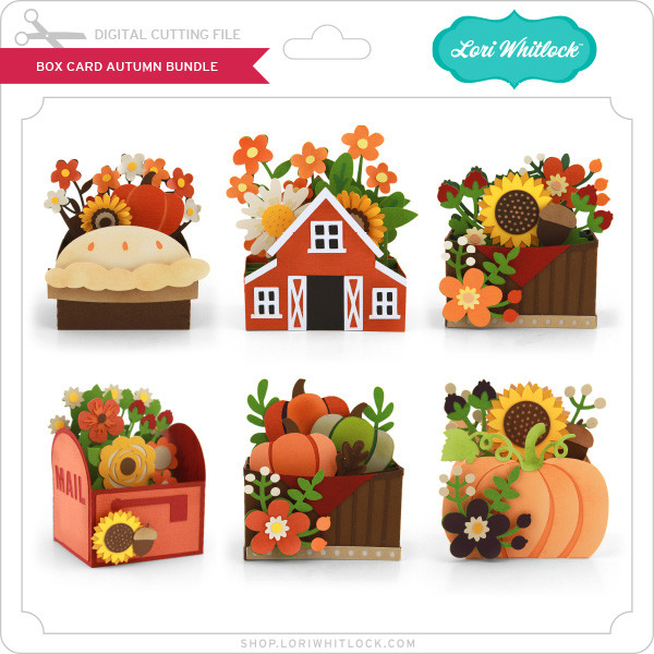A2 Box Card Autumn Bundle - Lori Whitlock's SVG Shop