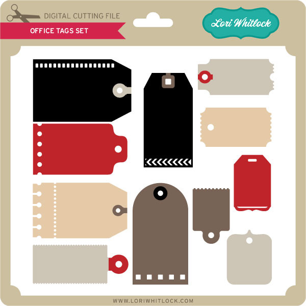 Office Tags Set - Lori Whitlock's SVG Shop