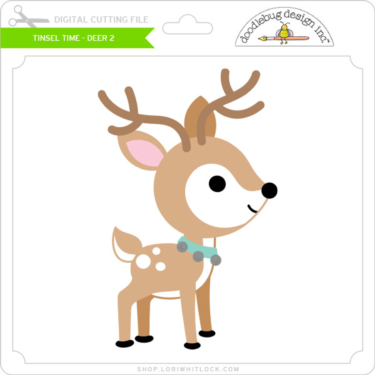 Tinsel Time - Deer #2 - Lori Whitlock's SVG Shop