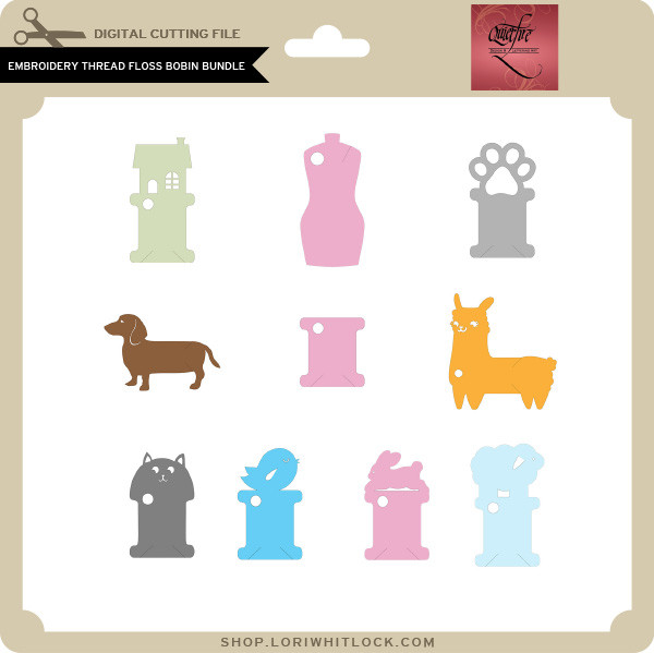 Embroidery Thread Floss Bobbin Bundle - Lori Whitlock's SVG Shop