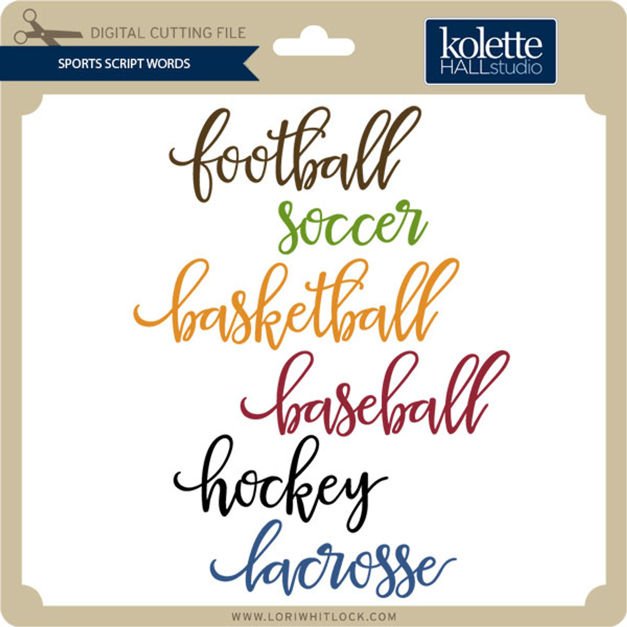 Sports Script Words - Lori Whitlock's SVG Shop