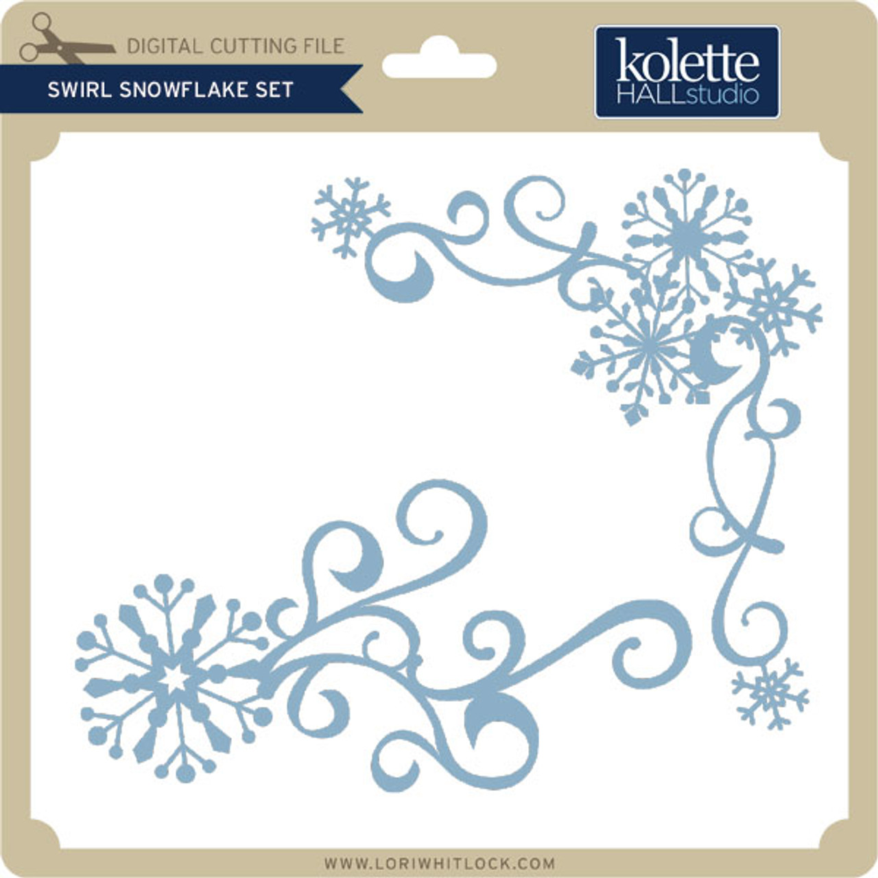 Swirl Snowflake Set - Lori Whitlock's SVG Shop