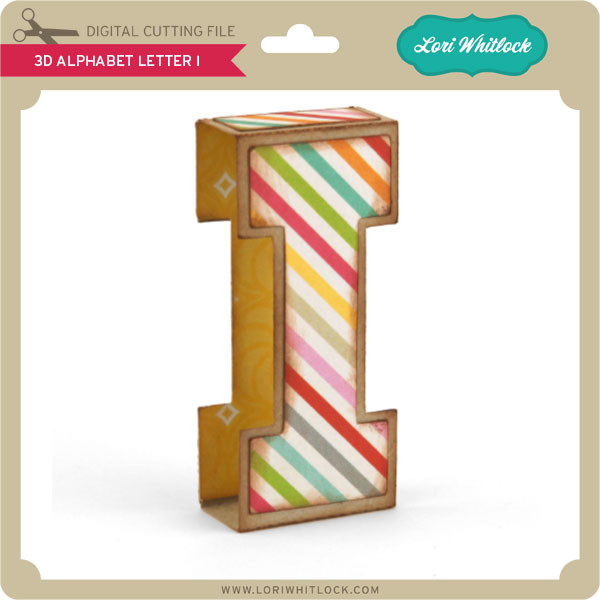3D Alphabet Letter I - Lori Whitlock's SVG Shop
