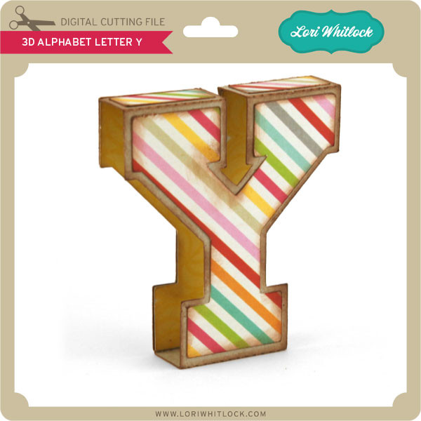 3D Alphabet Letter Y - Lori Whitlock's SVG Shop