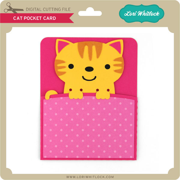 Cat Pocket Card - Lori Whitlock's SVG Shop