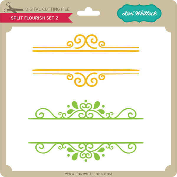 Split Flourish Set 2 - Lori Whitlock's SVG Shop