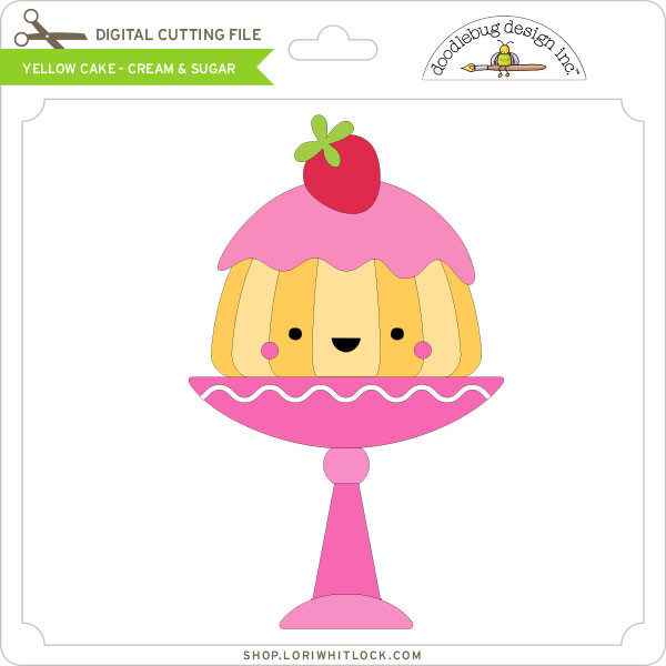 Yellow Cake - Cream & Sugar - Lori Whitlock's SVG Shop