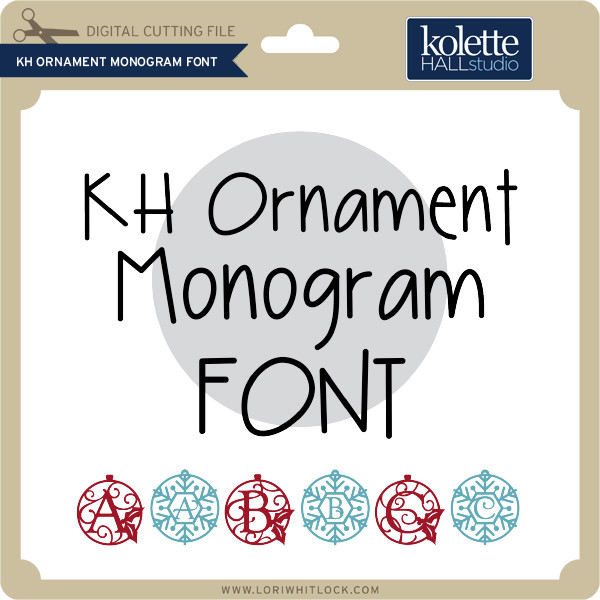 Ornament Monogram Font - Lori Whitlock's SVG Shop