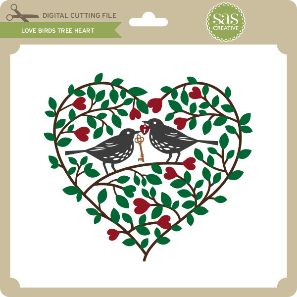 Love Birds Tree Heart - Lori Whitlock's SVG Shop