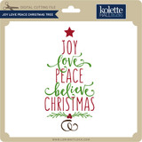 Joy Love Peace Tree - Lori Whitlock's SVG Shop