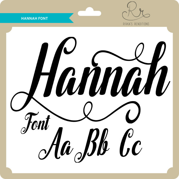 Hannah Font - Lori Whitlock's SVG Shop