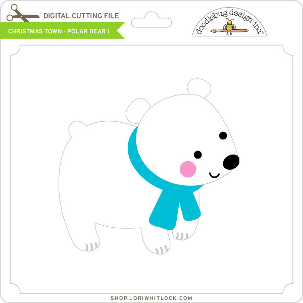 Christmas Tag Polar Bear - Lori Whitlock's SVG Shop