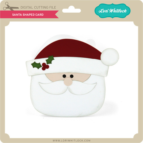 Square Santa Card - Lori Whitlock's SVG Shop