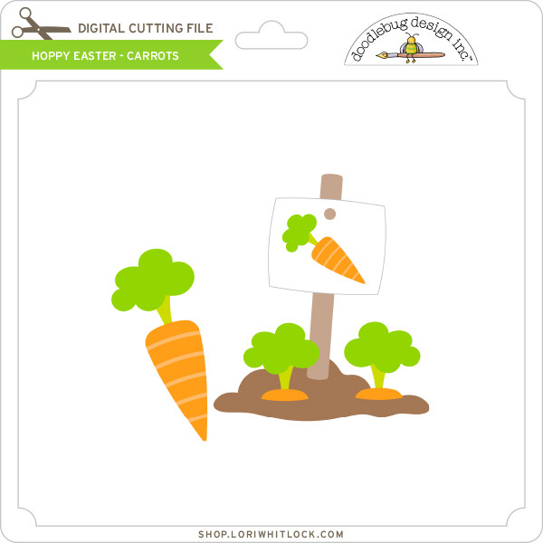 Box Card Easter Carrots - Lori Whitlock's SVG Shop