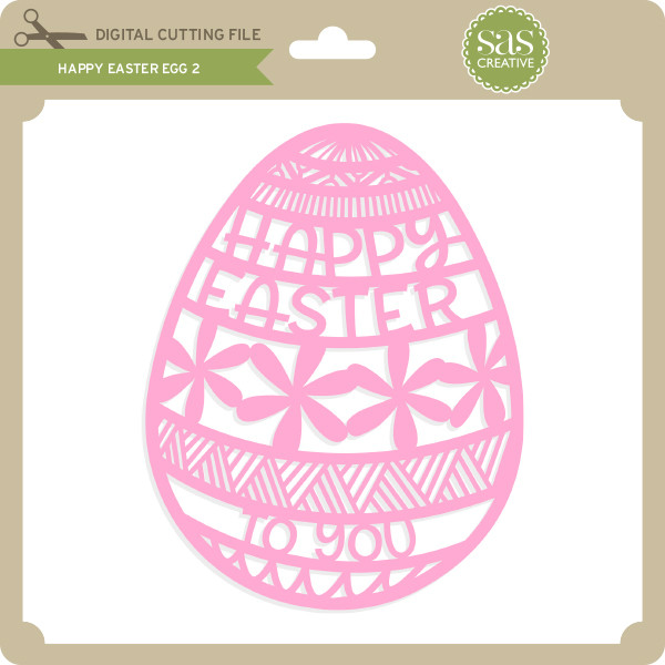 Happy Easter Egg Banner - Lori Whitlock's SVG Shop