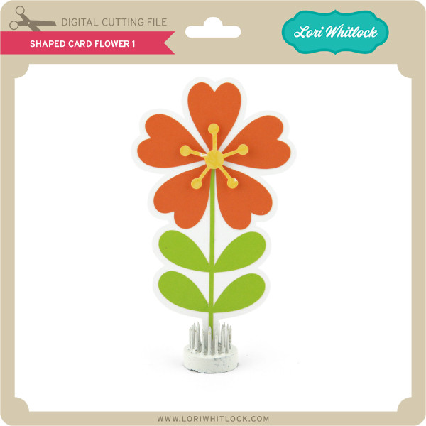 Flower Shaped Mother's Day Card - Lori Whitlock's SVG Shop
