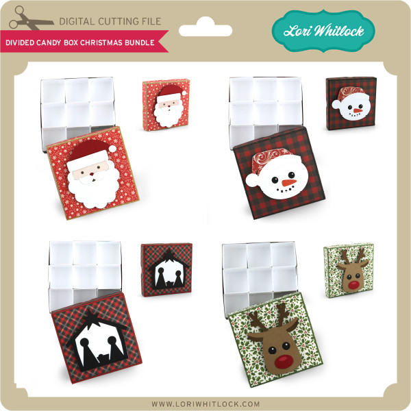 DIvided Candy Box Santa - Lori Whitlock's SVG Shop