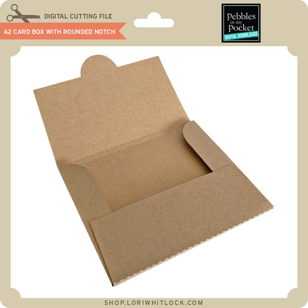A2 Card Box with Rounded Notch - Lori Whitlock's SVG Shop