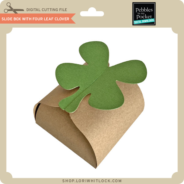 Fold Over Box With Four Leaf Clover Window - Lori Whitlock's SVG Shop