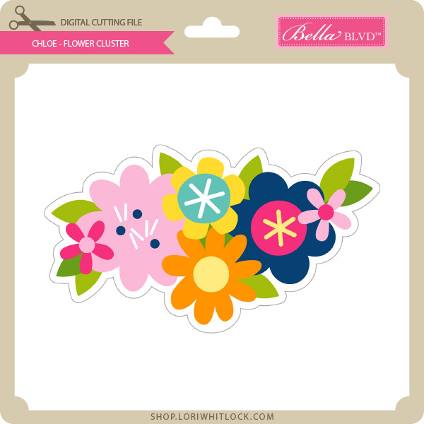 Flower Cluster Outline - Lori Whitlock's SVG Shop