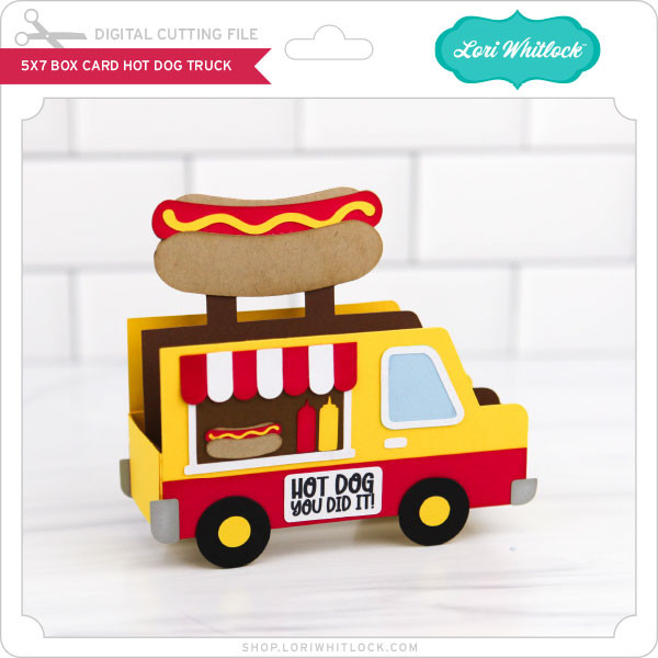 Box Card Hamburger Hot Dog Grill - Lori Whitlock's SVG Shop