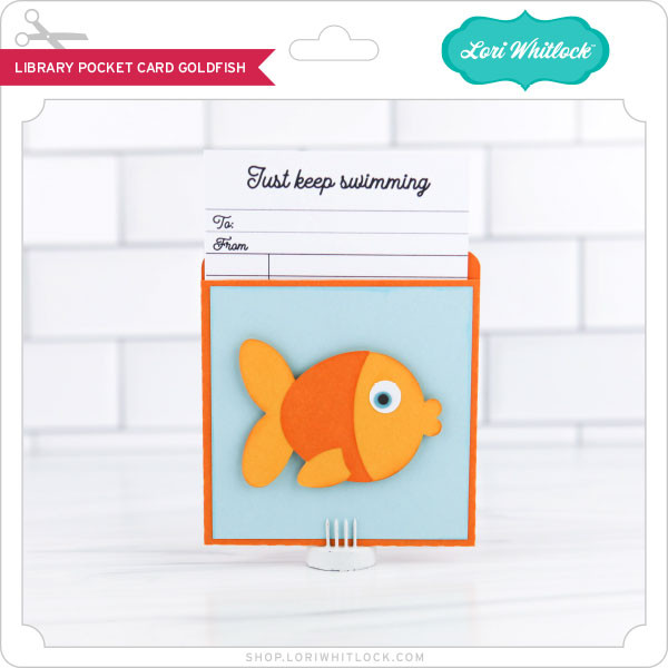 LIbrary Pocket Card Goldfish - Lori Whitlock's SVG Shop