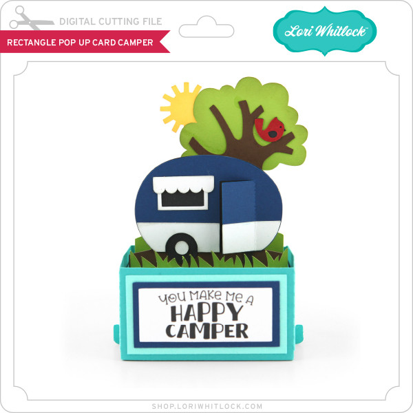 Pop Up Box Card Camper - Lori Whitlock's SVG Shop