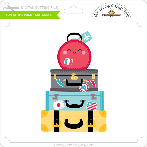 Stacked Suitcases - Lori Whitlock's SVG Shop