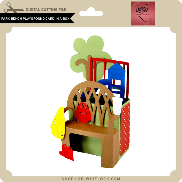 Park Bench Butterflies Card in a Box - Lori Whitlock's SVG Shop