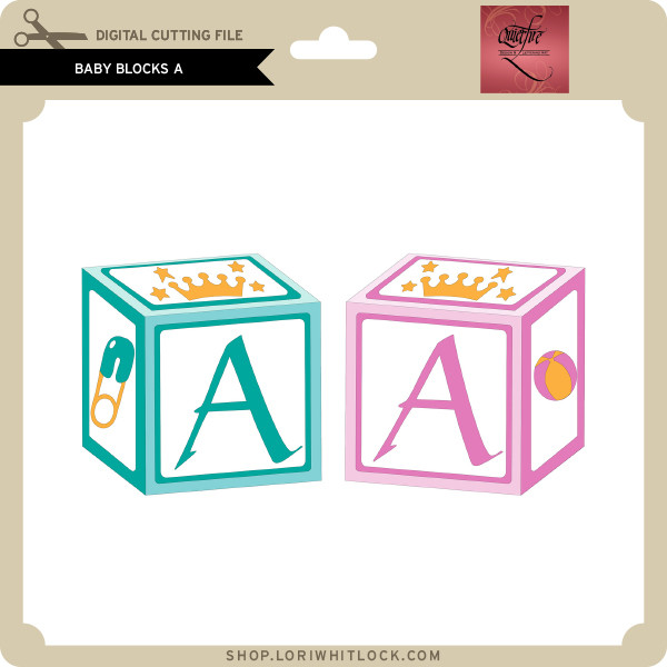 Baby Blocks A - Lori Whitlock's SVG Shop