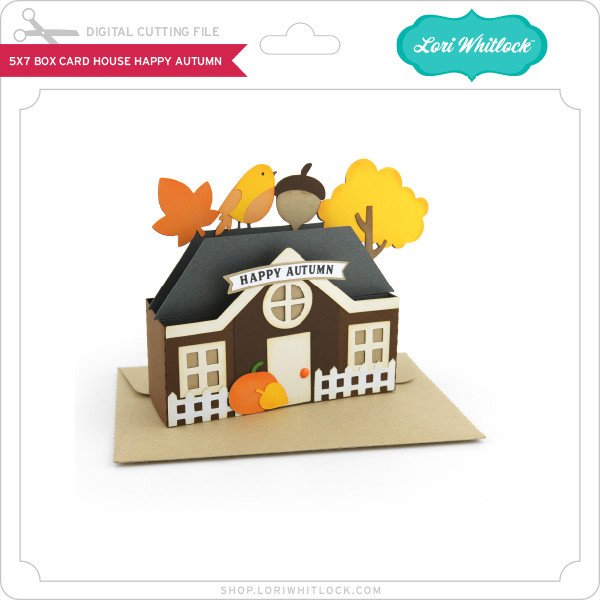 5X7 Box Card House Happy Halloween - Lori Whitlock's SVG Shop
