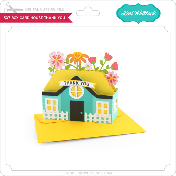 5X7 Box Card House Happy Birthday - Lori Whitlock's SVG Shop