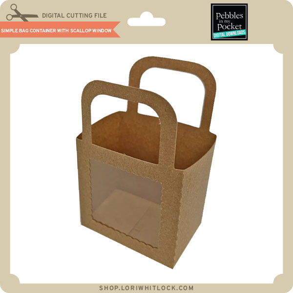 SImple Bag Container with Scallop Window - Lori Whitlock's SVG Shop