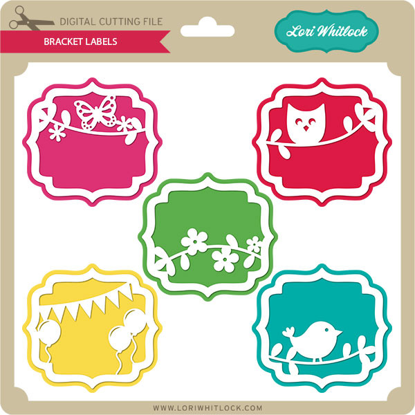 6 Layered Bracket Labels - Lori Whitlock's SVG Shop
