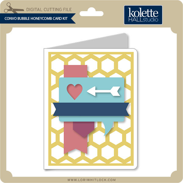 Convo Bubble Honeycomb Card Kit - Lori Whitlock's SVG Shop