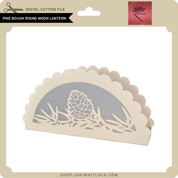 Pine Bough Rising Moon Lantern - Lori Whitlock's SVG Shop