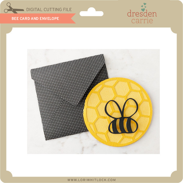 Shaped Card Bee - Lori Whitlock's SVG Shop