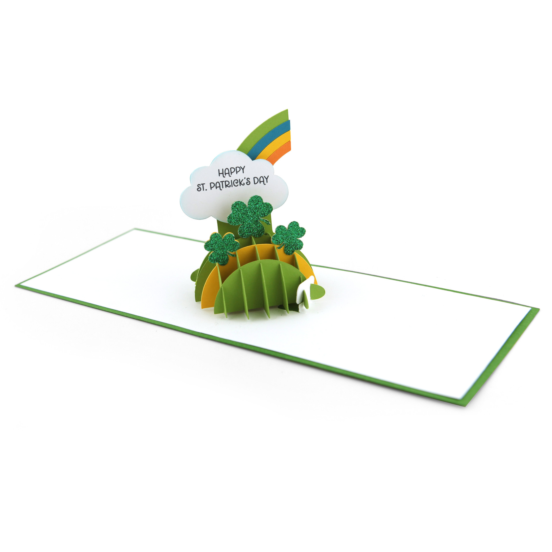 A2 Sliceform Pop Up Card St Patrick Clover - Lori Whitlock's SVG Shop