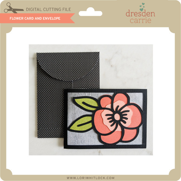 Box Card Envelope Flowers - Lori Whitlock's SVG Shop