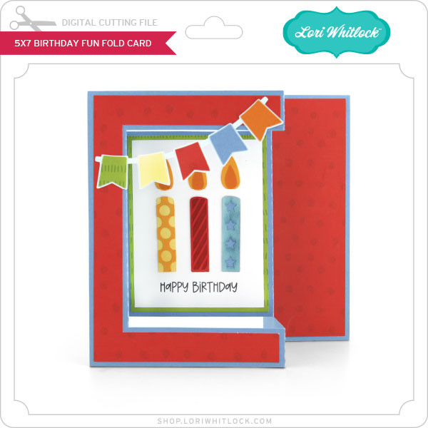 Fun 5x7 Box Card Birthday Bundle - Lori Whitlock's SVG Shop