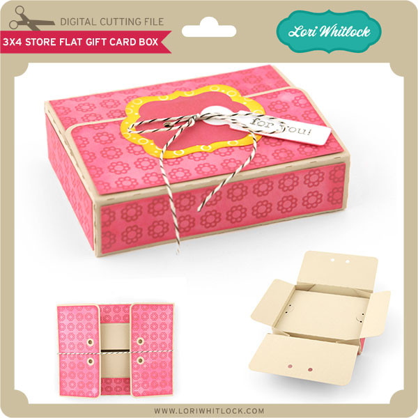 3x4 Card Box - Lori Whitlock's SVG Shop