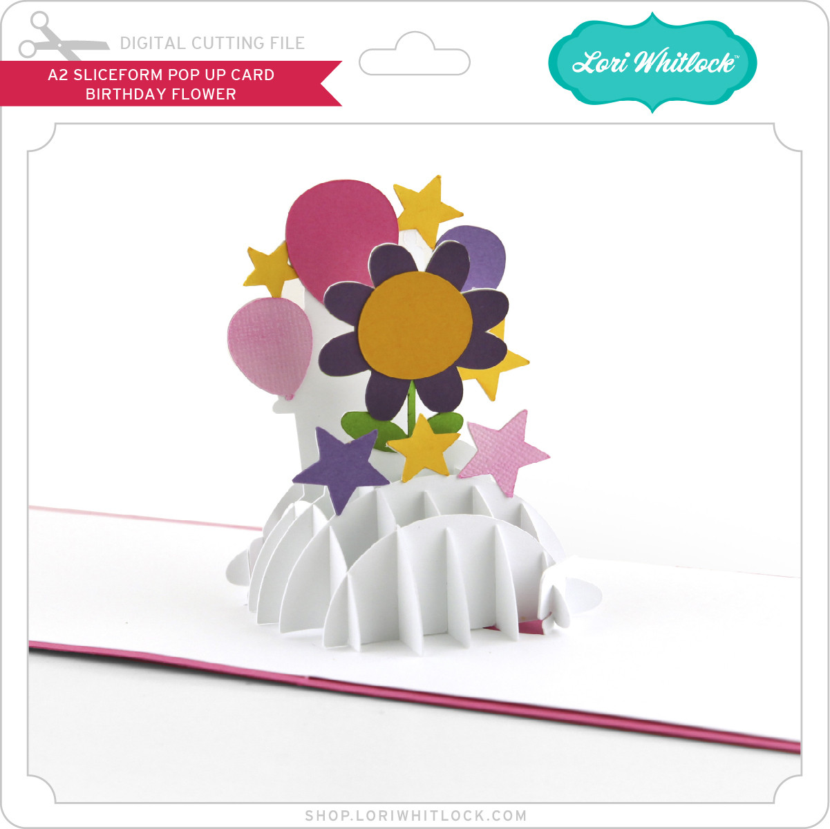 A2 Pop Up Flower Pot Card - Lori Whitlock's SVG Shop