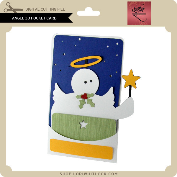 Angel 3D Pocket Card - Lori Whitlock's SVG Shop