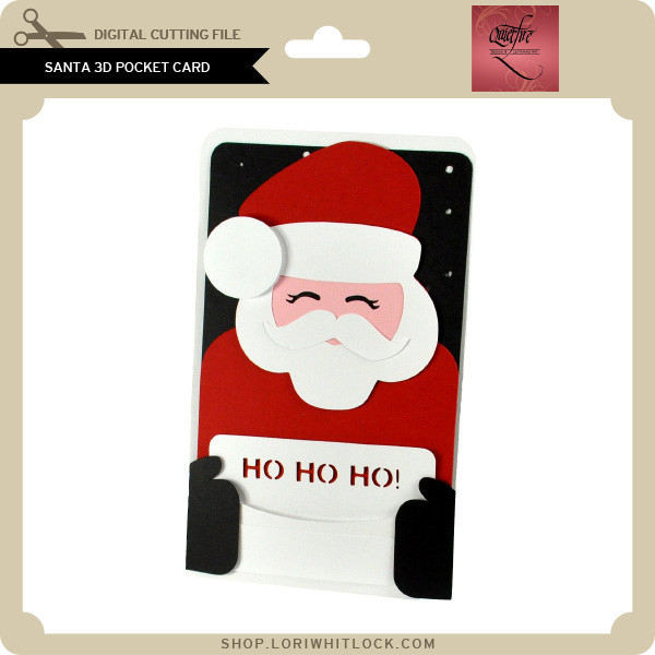 3D Frame Card Santa - Lori Whitlock's SVG Shop