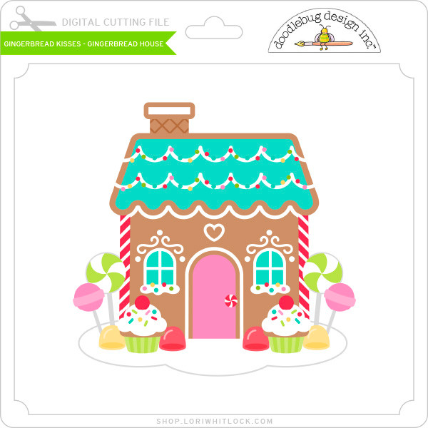 Gingerbread Kisses - Gingerbread House - Lori Whitlock's SVG Shop