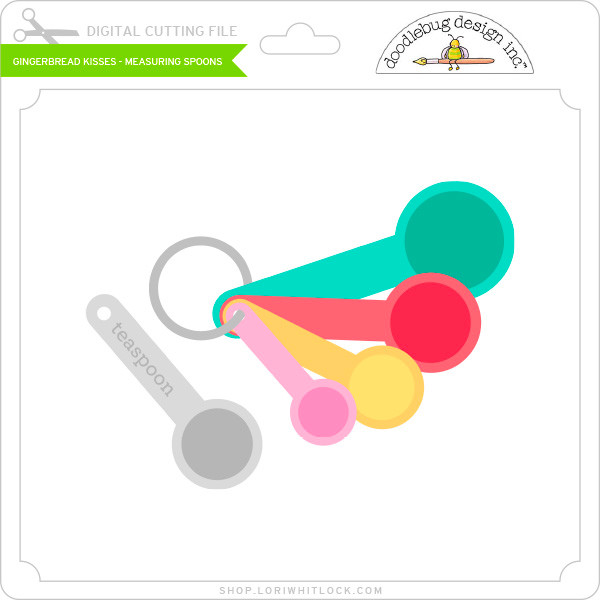 Gingerbread Kisses - Measuring Spoons - Lori Whitlock's SVG Shop
