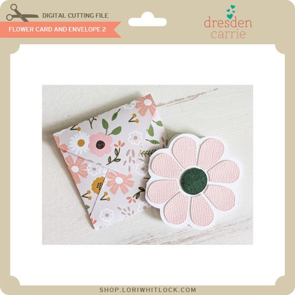 Box Card Envelope Flowers - Lori Whitlock's SVG Shop