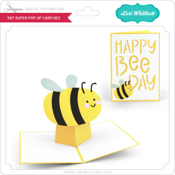 Pop Up Card Flower Bee - Lori Whitlock's SVG Shop